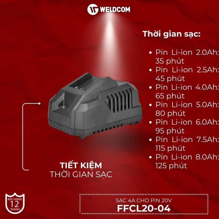 Sạc 4A cho pin 20V FFCL20-04 - DCK